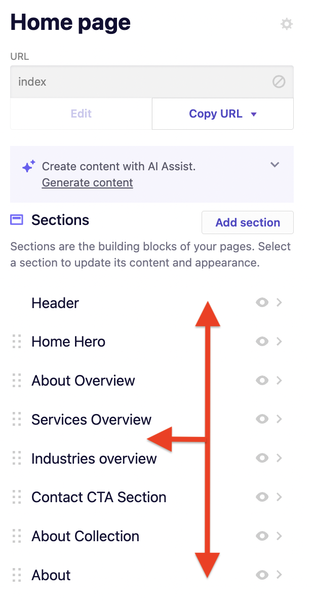 Updating section backgrounds in the B12 editor
